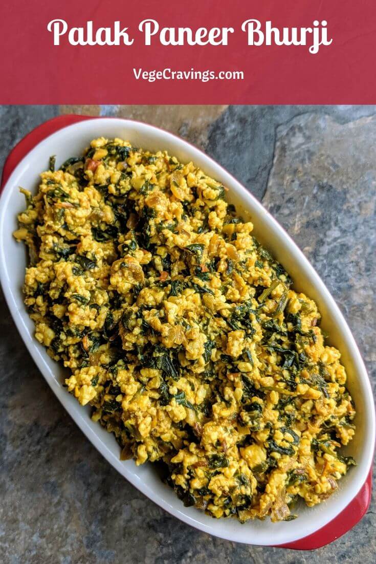Palak Paneer Bhurji Recipe